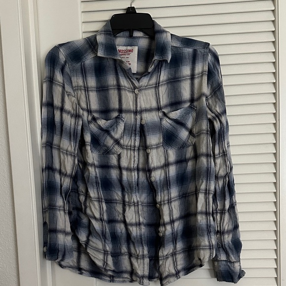 Mossimo Supply Co. | Tops | Mossimo Supply Co Navy And White Checkered ...